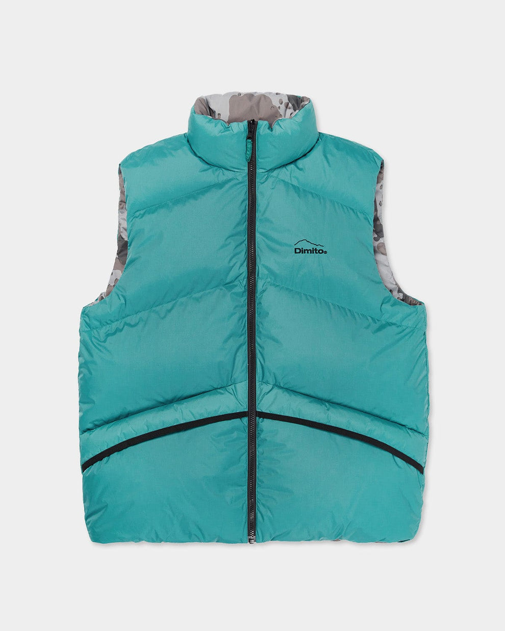 23 REVERSIBLE DOWN VEST MARINE GREEN – DIMITO INTERNATIONAL